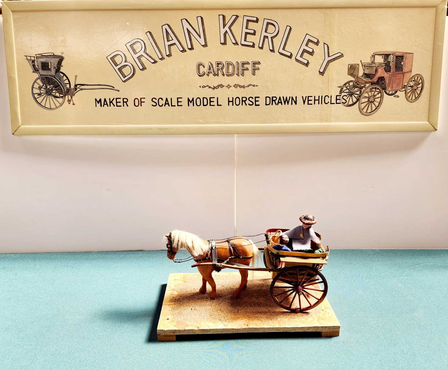 Lot 527 - Governess Cart Model secured to base